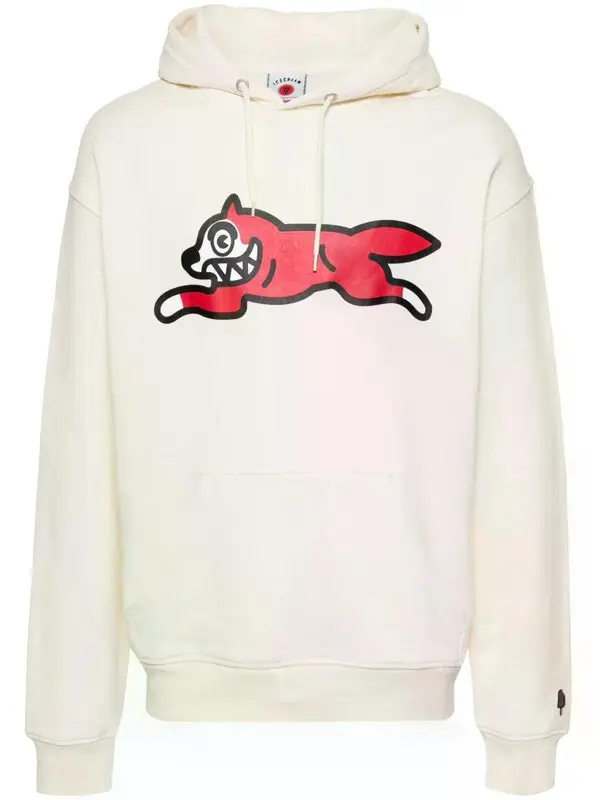 ICECREAM Running Dog Cotton Popover Hoodie - Neutrals