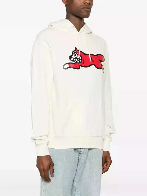 ICECREAM Running Dog Cotton Popover Hoodie - Neutrals