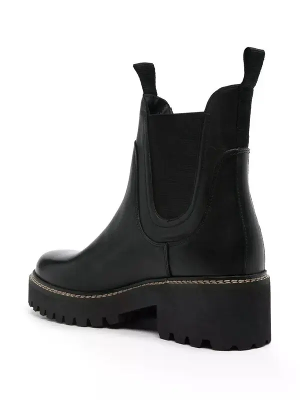 Tommy Hilfiger Leather Chelsea Boots - Black