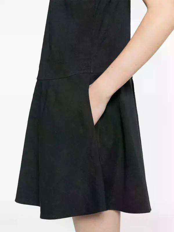 Theory Sleeveless Crewneck Mini Dress With Flared Skirt