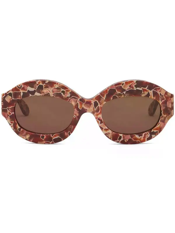 Marni Oval Frame Sunglasses - Brown