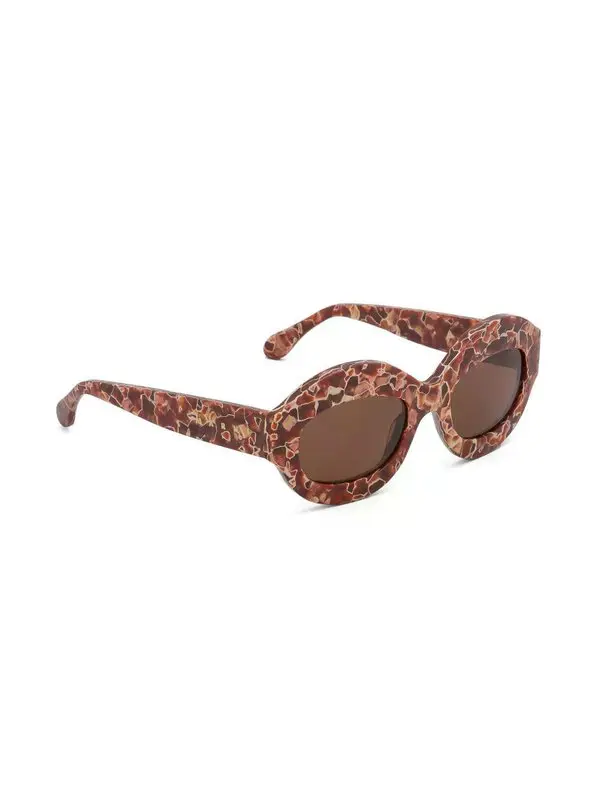 Marni Oval Frame Sunglasses - Brown