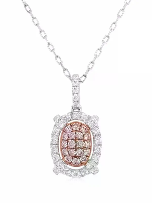 HYT JEWELRY Platinum Argyle Pink Diamond Pendant Necklace - Silver