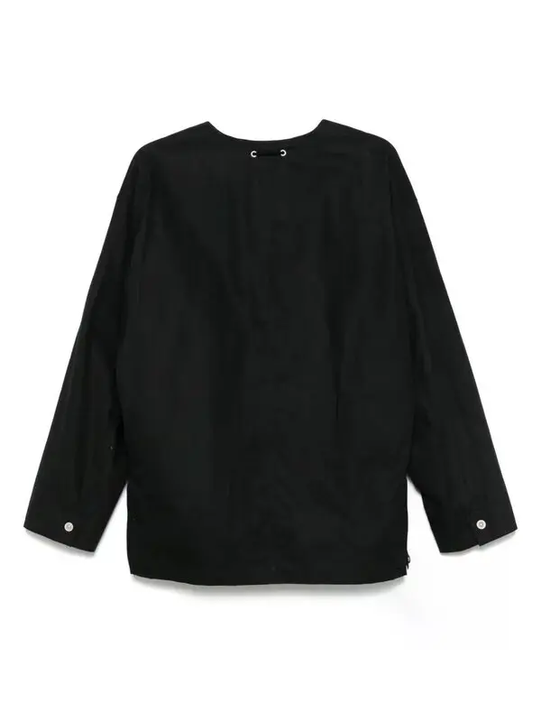 Comme Des Garçons Collarless V-neck Jacket