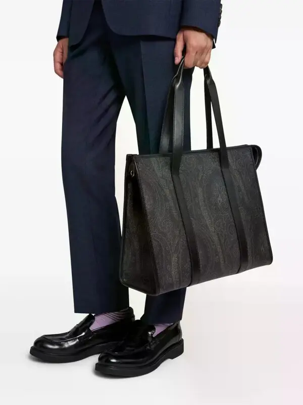 Etro Paisley Motif Tote Bag - Grey