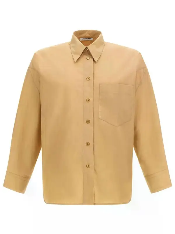LOW CLASSIC Beige Cotton Shirt - Neutrals
