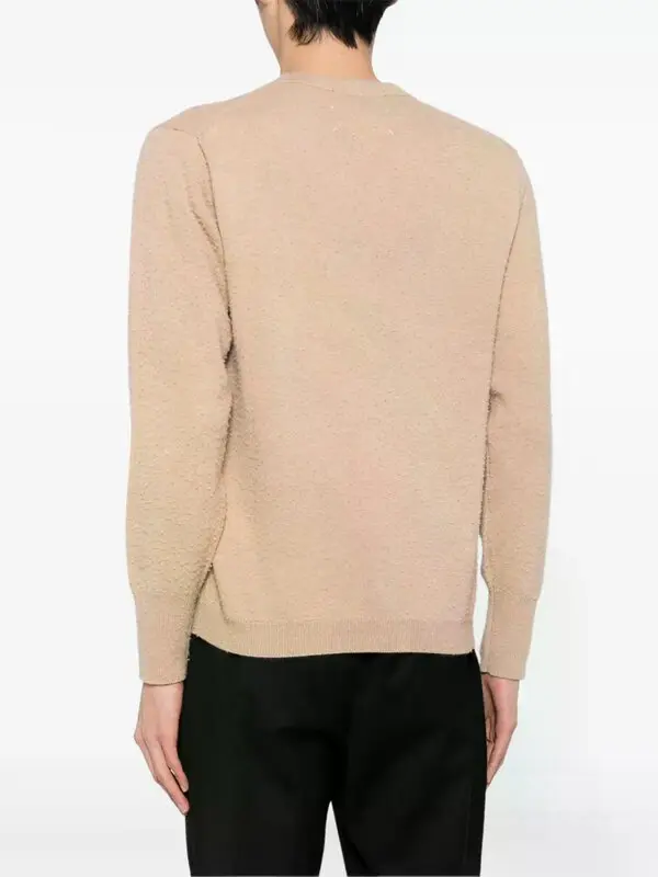 MAISON MARGIELA Logo-stitched Piled-finish Jumper
