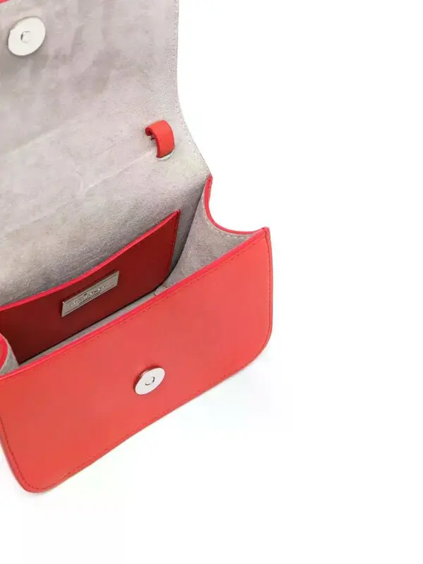 Kiton Leather Mini Bag With Logo Plaque