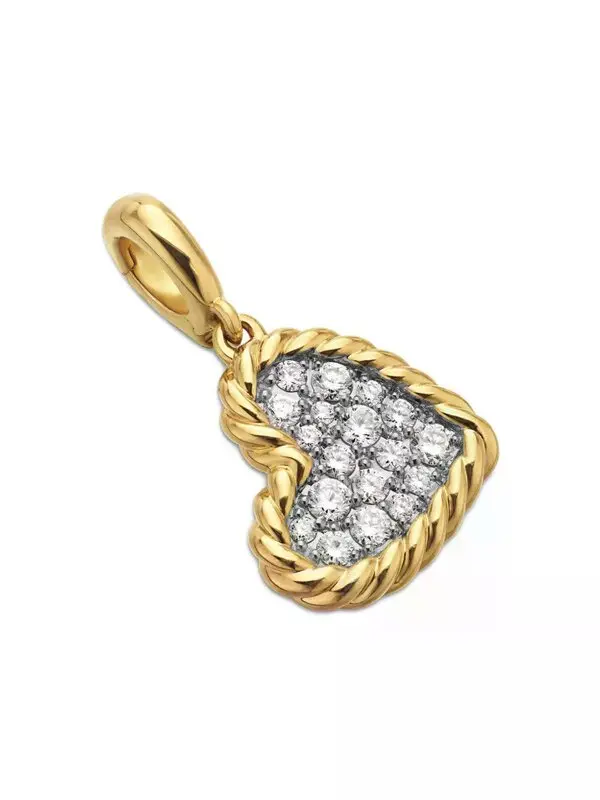 David Yurman 18kt Yellow Gold Diamond Heart Pendant