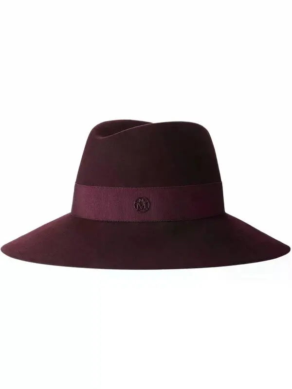 MAISON MICHEL Fedora Hat - Red