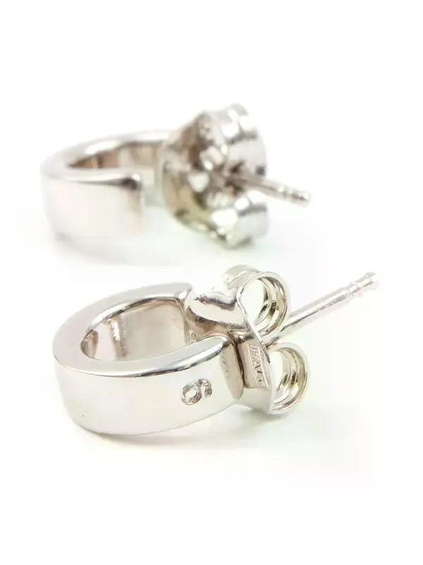 MAISON MARGIELA Tone Hoop Earrings With Engraved Numeric Signature
