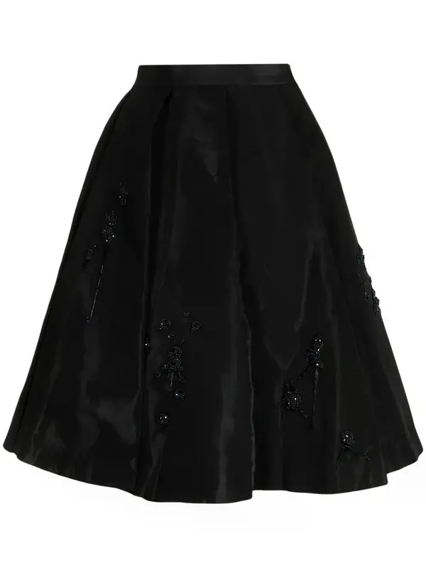 Undercover Embroidered High-waisted Skirt