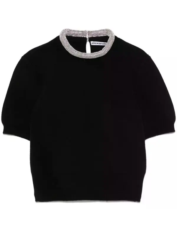 Alexander Wang Crystal-embellished T-shirt