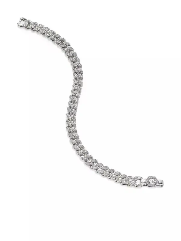 David Yurman Sterling Pavé Diamond Curb Chain Bracelet