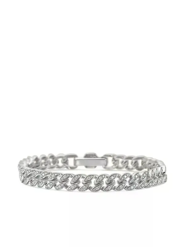 David Yurman Sterling Pavé Diamond Curb Chain Bracelet