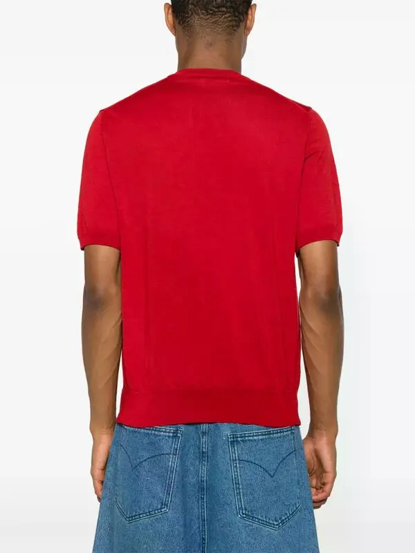 Play Comme Des Garcon Heart-patch Wool Cardigan - Red