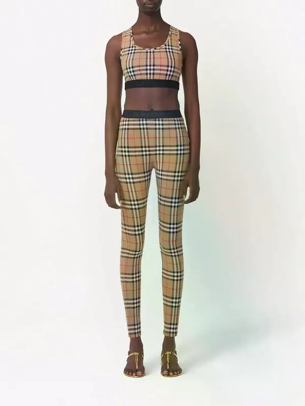 Burberry Vintage Check Racerback Sports Bra