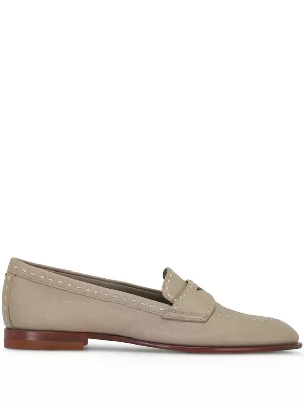 Santoni Penny Loafers - Brown