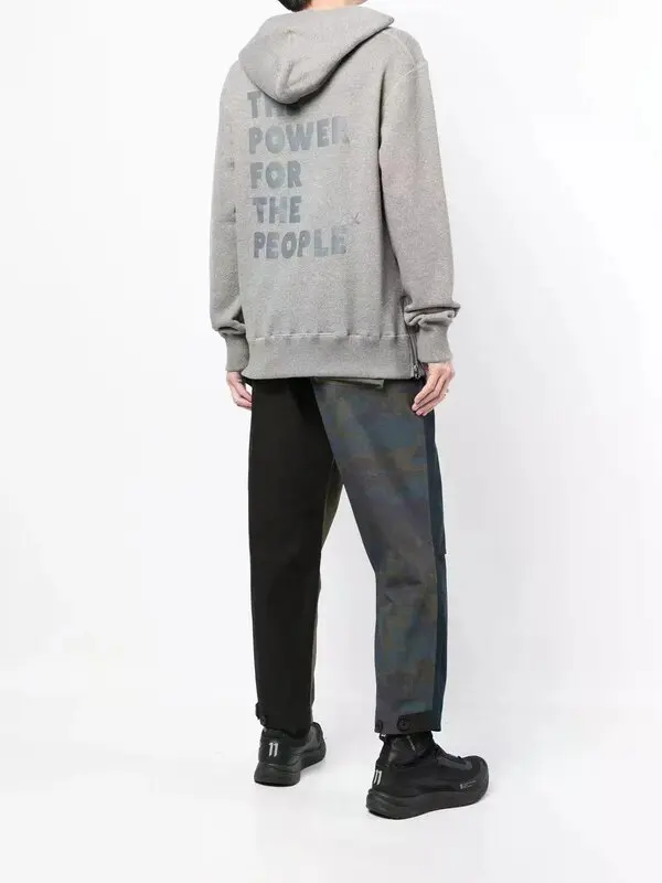 THE POWER FOR THE PEOPLE Rear Logo-print Hoodie
