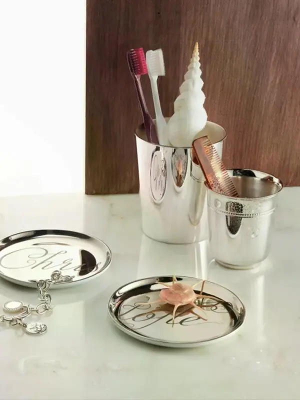 Christofle Tone Coasters Set Of Two