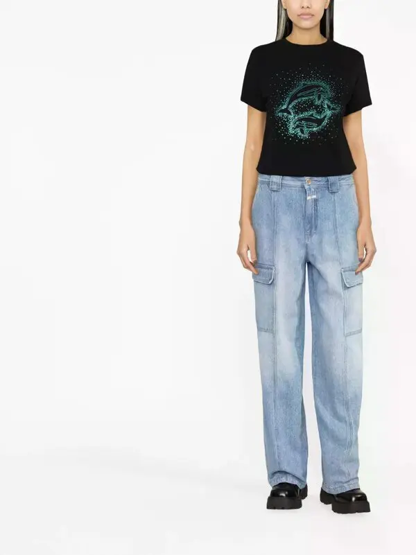BOTTER Rhinestone Embellished Dolphin T-shirt