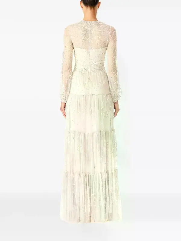 Jenny Packham Ivory Sequin Embellished Gown