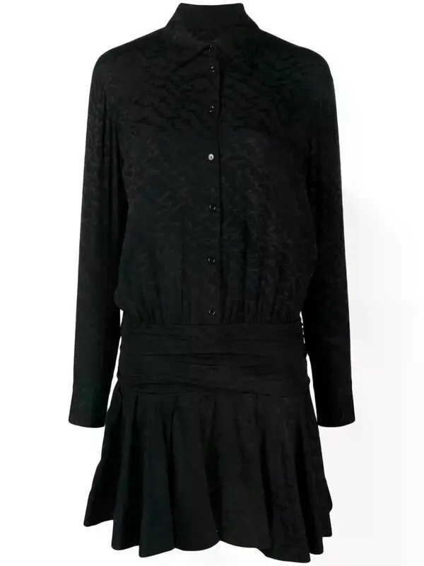 Pinko Arzach Logo-jacquard Shirtdress - Black