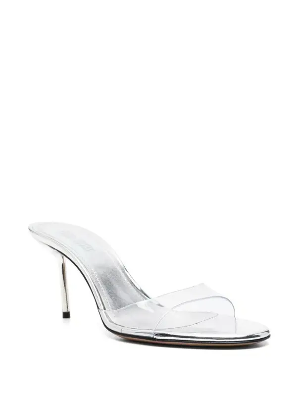 Paris Texas Lidia Metallic-effect Sandals - Silver