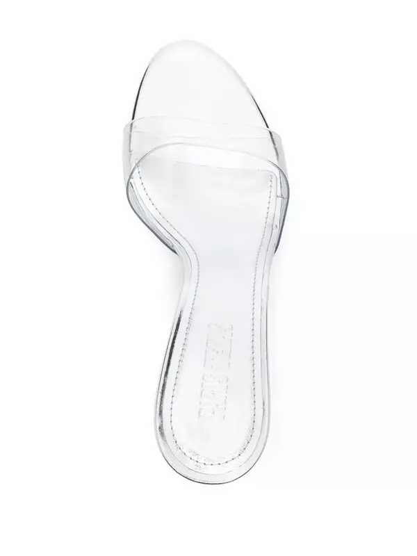 Paris Texas Lidia Metallic-effect Sandals - Silver