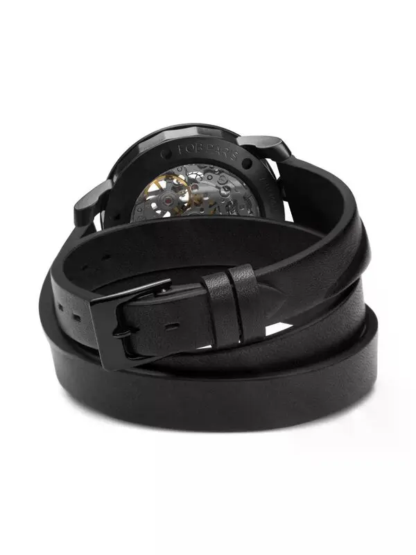 FOB PARIS Automatic Movement Leather Strap Watch