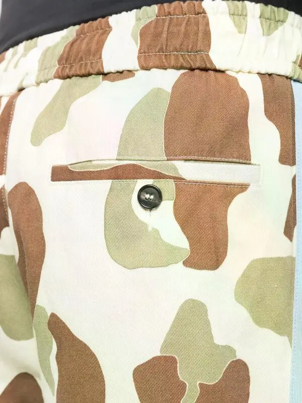 Palm Angels Camouflage Print Cotton Shorts
