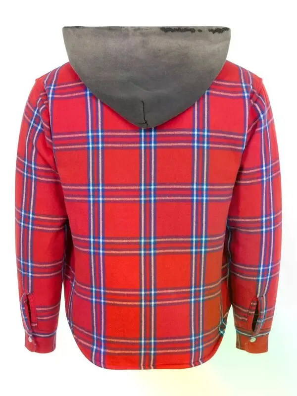 SAINT MXXXXXX Checked Shirt Jacket - Red
