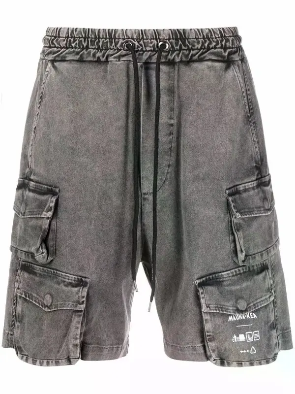 MAUNA KEA Acid Wash Cargo Shorts