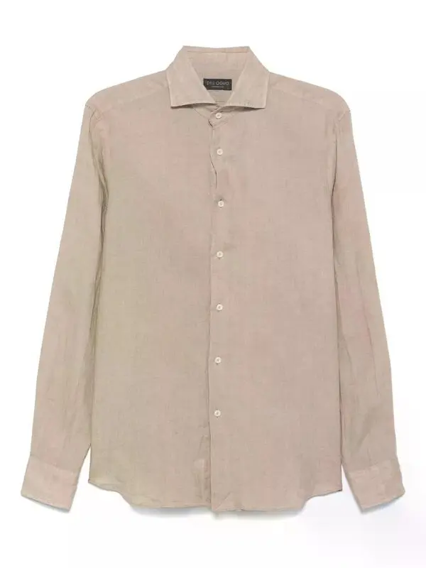 DELL'OGLIO Linen Shirt - Brown