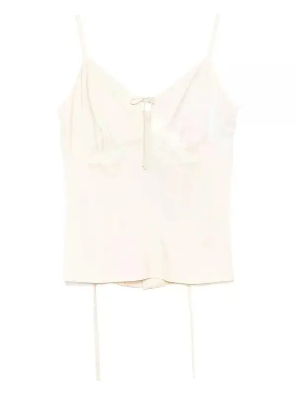 Goen.j Tie Detail Camisole - Neutrals