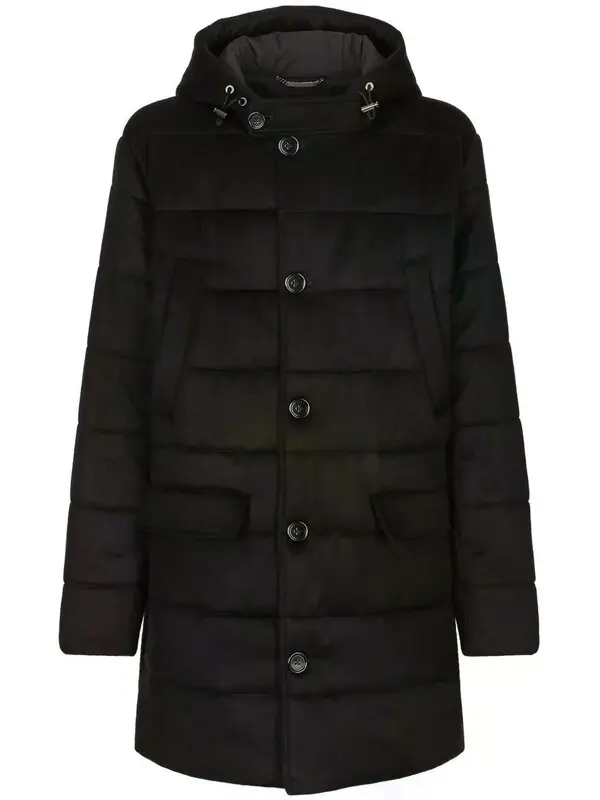 Dolce & Gabbana Quilted Cashmere Single-breasted Coat