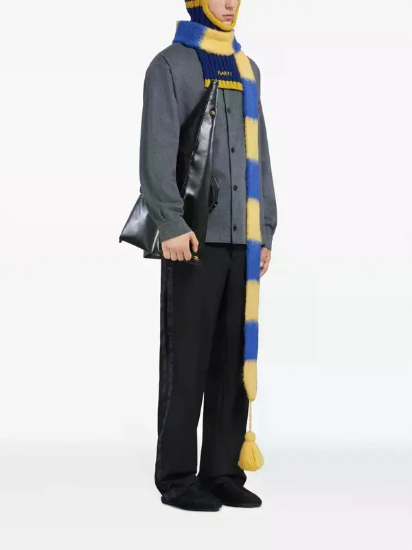 Marni Virgin Wool Satin Stripe Trousers