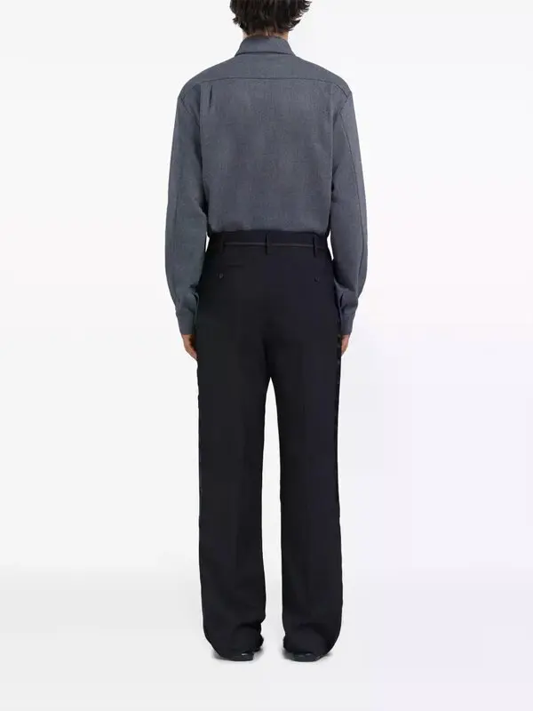 Marni Virgin Wool Satin Stripe Trousers