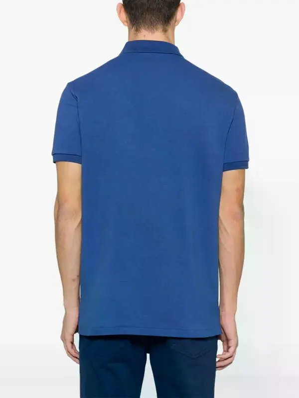 Polo Ralph Lauren Cotton Piqué Polo Shirt With Embroidered Pony - Blue