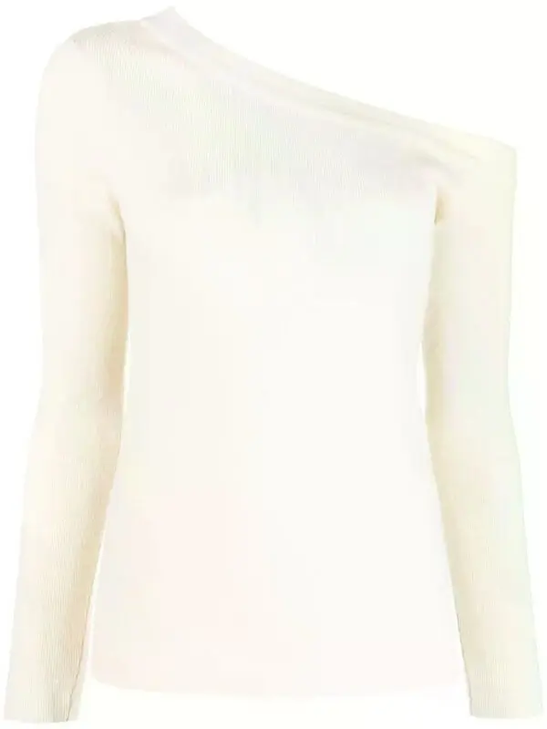 PAULA One-shoulder Cashmere Jumper - Neutrals