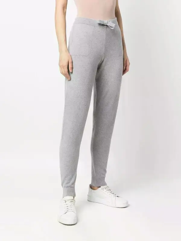 PAULA Tapered-leg Cashmere Trousers - Grey