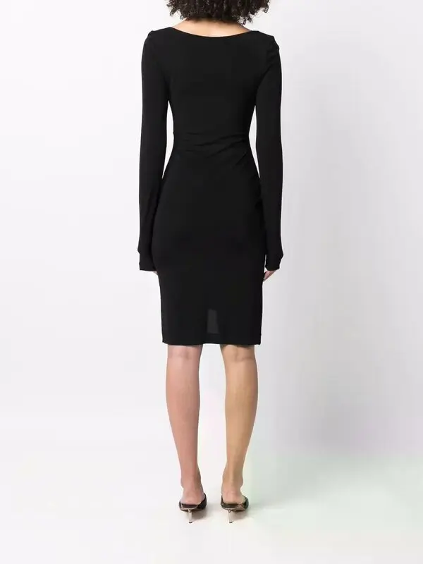 Off-White Asymmetrical Halterneck Dress