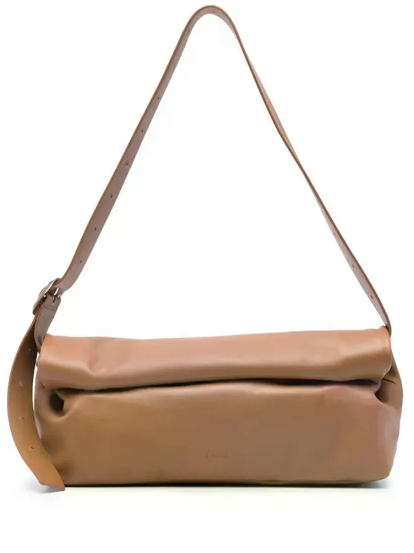 JIL SANDER Rollup Shoulder Bag - Brown