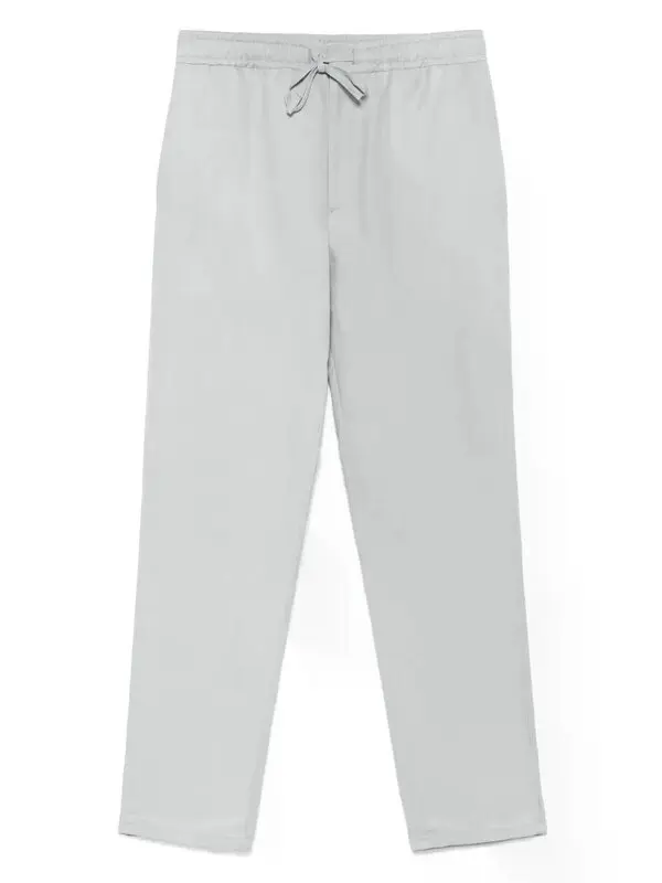 Canali Slub-texture Drawstring Trousers - Blue