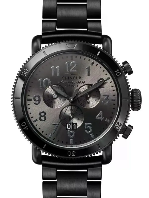 Shinola Runwell Sport Chronograph Watch With Stainless Steel Bracelet