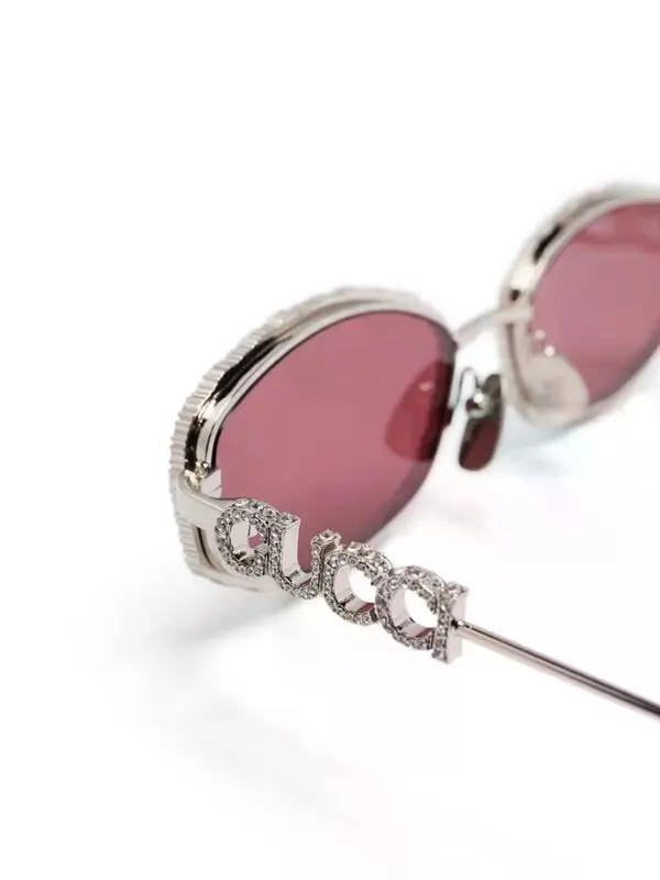 Gucci Oval Sunglasses With Tone Details