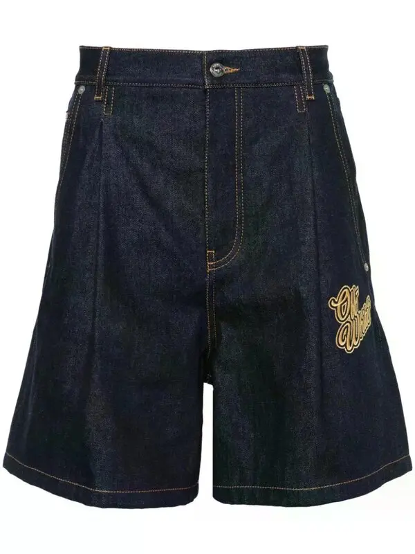 Off-White 90s Logo Denim Shorts