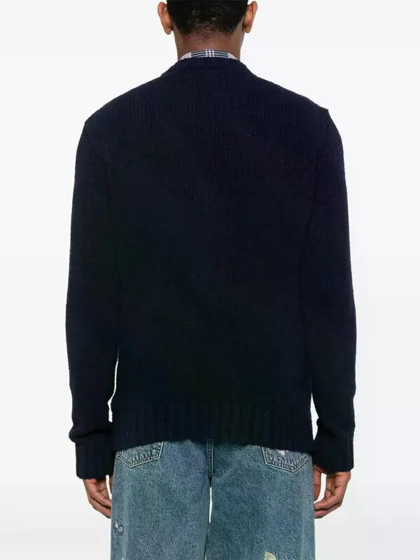 ARTE ANTWERP Logo Embroidered Crew Neck Sweater