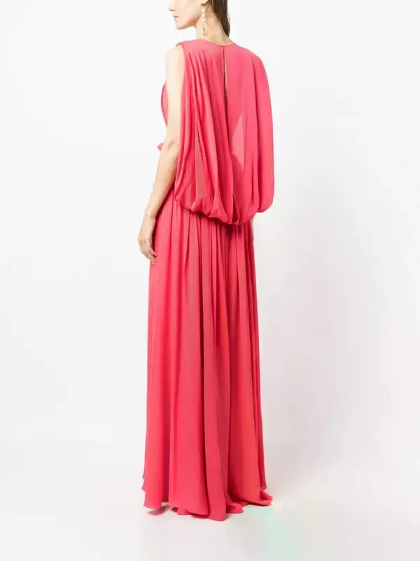 Elie Saab Bow-detail Double Georgette Gown