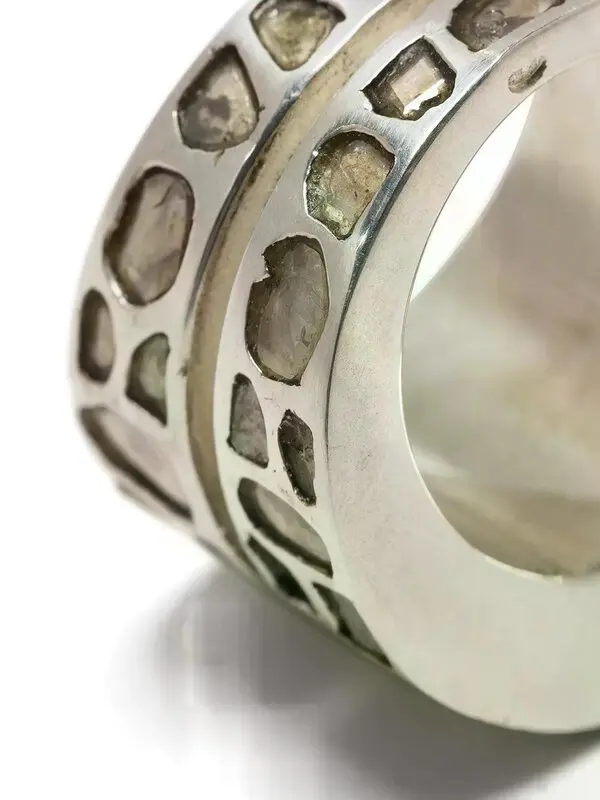 PARTS OF FOUR Diamond Encrusted Sterling Ring